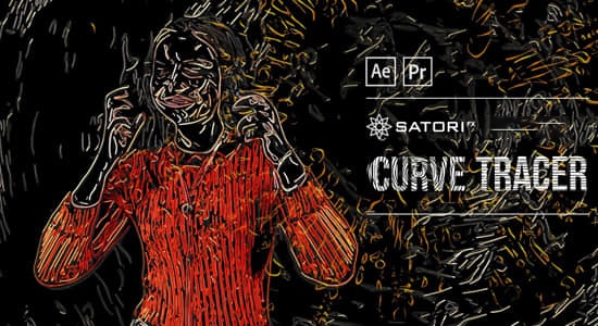 【中文】抽象线条轮廓描边视觉特效 Curve Tracer v1.0.0 Win/Mac_黑鲸pro