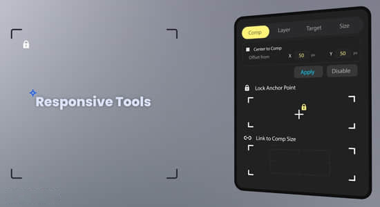 AE脚本-响应式自适应文字标题布局动画 Responsive Tools v1.0_黑鲸pro